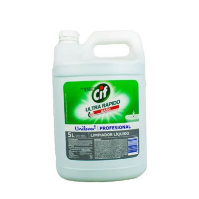LIMPIA BAÑO «CIF» LIQUIDO PROFESIONAL BOTELLA X 5 LT – Rojas